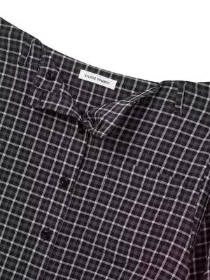 STUDIO TOMBOY Check-print Pleated-back Shirt