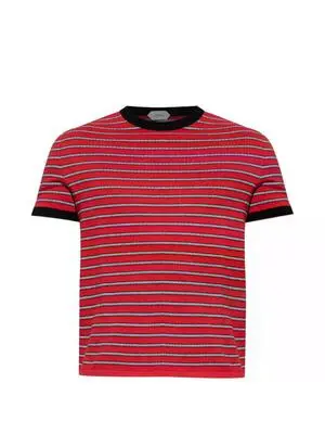 Versace Jacquard Greca-pattern Striped T-shirt