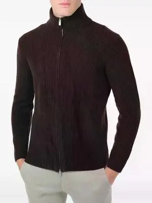 AL DUCA D’AOSTA 1902 Ribbed Knit Zip-up High Neck Sweater