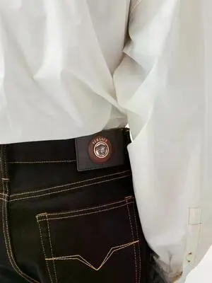 Versace Tapered Jeans With Medusa Hardware