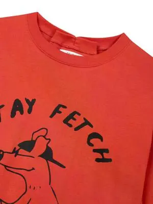 STUDIO TOMBOY Graphic Print Box-pleat T-shirt - Orange