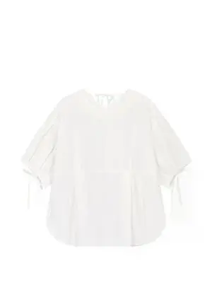 STUDIO TOMBOY Puff-sleeve Tie-fastening Blouse