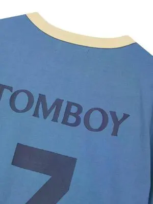 STUDIO TOMBOY Character-print Ringer T-shirt - Blue