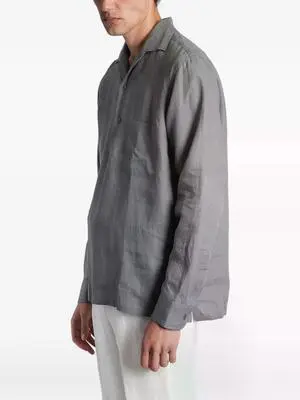 LARDINI Chest-pocket Long-sleeve Polo Shirt
