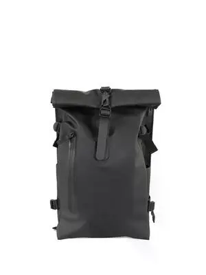 Rains Roll-top Buckle-fastening Backpack - Black