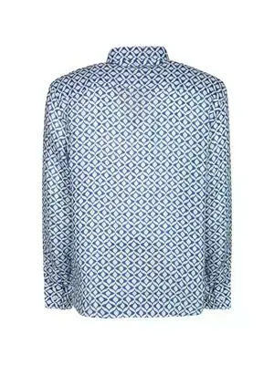 PENINSULA SWIMWEAR Alina Geometric-print Long-sleeve Shirt