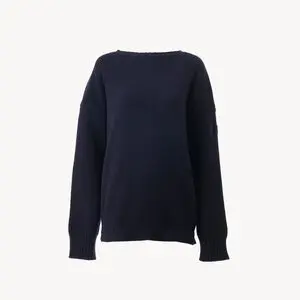 Chloé Oversized Wool & Cashmere Logo Patch Sweater