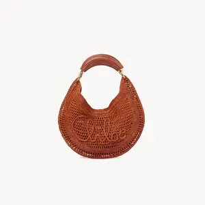 Chloé Raffia Hobo Bag With Banana Handle