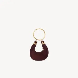 Chloé Chloé Mini Bracelet Hobo Bag In Suede Deep Violine