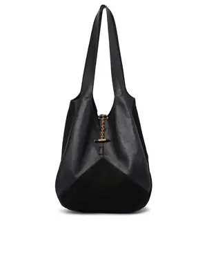 Chloé Chloé Balloon Bag In Grained & Suede Leather Black