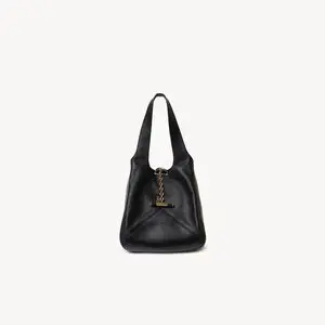 Chloé Small Balloon Bag In Grained Leather - Black
