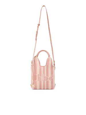 Chloé Mini Stripy Jacquard Tote Bag - Nougat