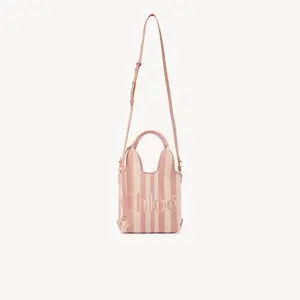 Chloé Mini Stripy Jacquard Tote Bag - Nougat