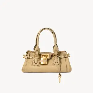 Chloé Chloé Paddington Bag In Suede Calfskin Dusty Beige