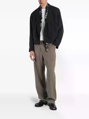 Emporio Armani Pleated Detail Jacket - Black