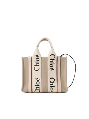 Chloé Chloé Small Woody Tote Bag Cement Pink