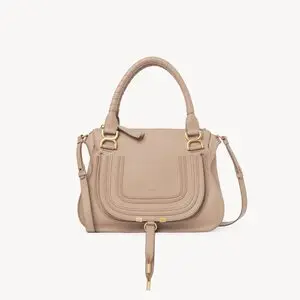 Chloé Small Marcie Grained Leather Bag - Boyish Brown