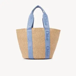 Chloé Woody Basket Bag - Ashes Blue