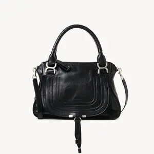 Chloé Marcie Bag In Shiny Leather - Black