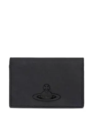 VIVIENNE WESTWOOD Orb-plaque Leather Wallet - Black