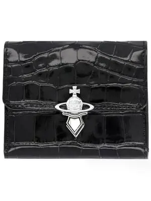 VIVIENNE WESTWOOD Orb Croc-effect Leather Wallet