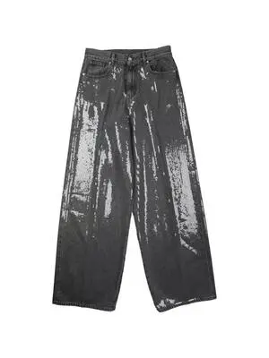 NINE:INTHE:MORNING Sequin Embellished Jeans - Grey