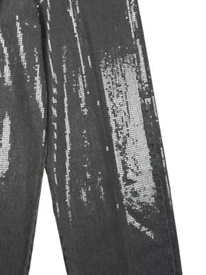 NINE:INTHE:MORNING Sequin Embellished Jeans
