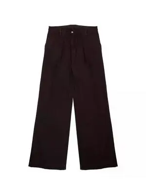 NINE:INTHE:MORNING Pleated Wide-leg Trousers - Brown