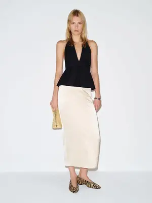 Women's V-Neck Tie-Detail Blouses