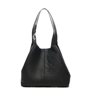 COCCINELLE C-easy Logo Plaque Shoulder Bag - Black