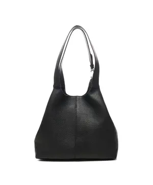 COCCINELLE C-easy Logo Plaque Shoulder Bag - Black