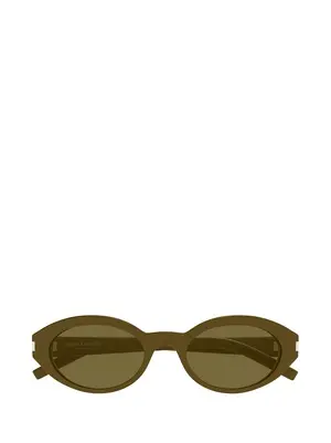 Saint Laurent Oval Frame Sunglasses - Brown