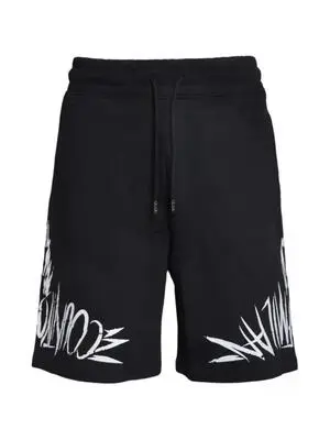 COUNTY OF MILAN Logo-print Track Shorts - Black