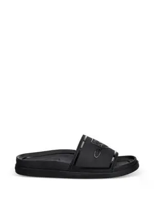 Gant Logo Plaque Slides - Black