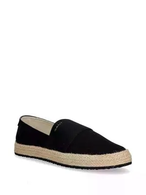 Gant Braided Jute Espadrilles With Elasticated Strap - Black