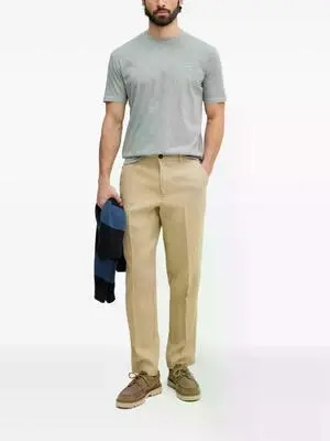 Gant Logo-embroidered Slub-texture T-shirt