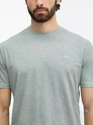 Gant Logo-embroidered Slub-texture T-shirt