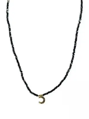 MADISON Beaded Crescent-moon Necklace