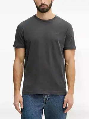 Gant Logo-embroidered T-shirt - Black