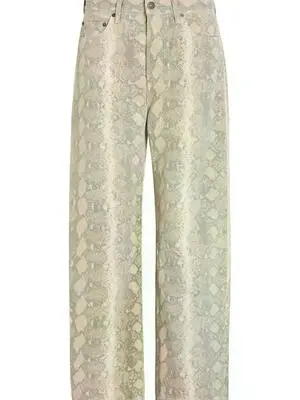 Citizens Of Humanity Miro Snake-print Wide Leg Jeans