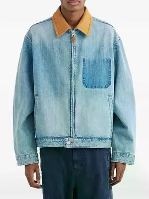 SOLID HOMME Zip-up Denim Jacket