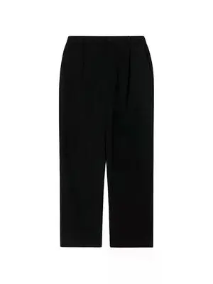 SOLID HOMME Crinkled-effect Trousers - Black