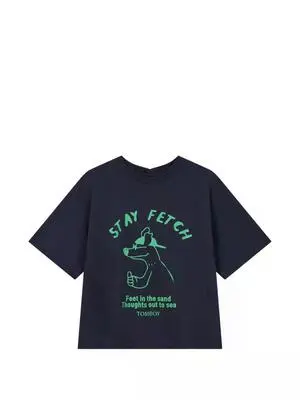 STUDIO TOMBOY Graphic Print Boxy-fit T-shirt - Blue