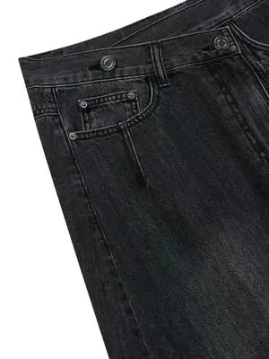 STUDIO TOMBOY Asymmetric Waistband Washed Mid Skirt