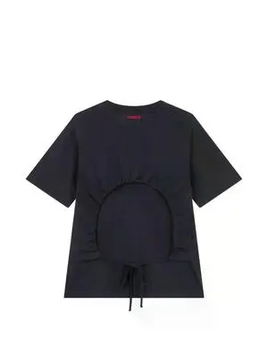STUDIO TOMBOY Cut-out Drawstring T-shirt