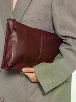 SOMMET Clark Leather Shoulder Bag - Red