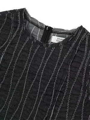 STUDIO TOMBOY Wave-stitch Frayed Top