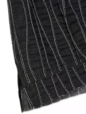 STUDIO TOMBOY Wave-stitch Frayed Top