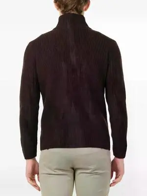 AL DUCA D’AOSTA 1902 Ribbed Knit High Neck Zip-up Sweater
