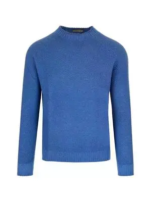 AL DUCA D’AOSTA 1902 Merino Wool Crew Neck Sweater - Blue